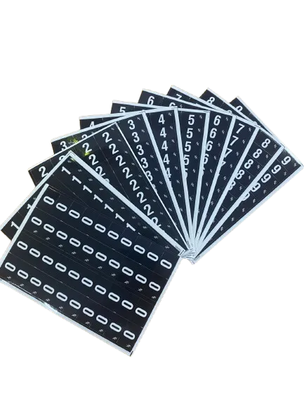 Numeric Top Tab Labels - Sheet - KolorKode